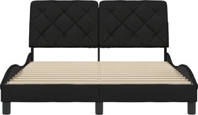 Rám postele bez matrace černý 120 x 200 cm textil 3310589