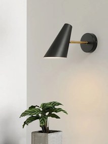 Toolight, nástěnné svítidlo 1xE27 APP1141-1W, černá-zlatá, OSW-40111