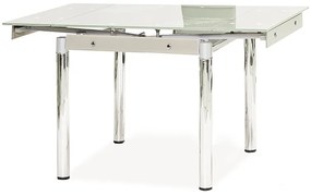 Rozkládací jídelní stůl 80-131 cm Gerardo (bílá + chromová) (pro 4 až 6 osob). 1050188