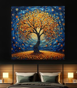 Obraz na plátně - Strom života Spirála propojení FeelHappy.cz Velikost obrazu: 120 x 120 cm