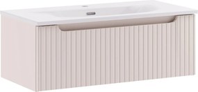 Závěsná skříňka Nova Cashmere Sky se zápustným umyvadlem 80 cm kašmírová