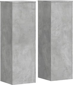Stojany na rostliny 2 ks betonově šedé 33x33x100 cm kompozit 3307885