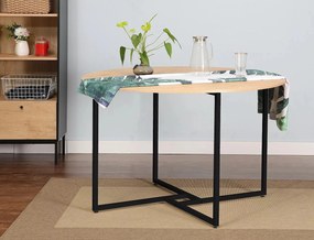 Kulatý jídelní stůl Alto 120 cm dub přírodní/černý