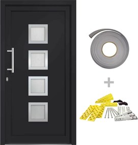 Vchodové dveře antracitové 108 x 200 cm 279191