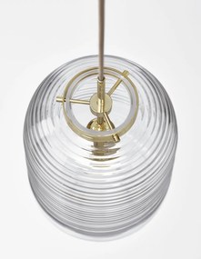 Bomma Lantern skleněné závěsné svítidlo Barva: Čirá / zlaté kování