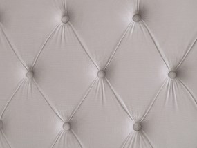 Sametová postel s úložným prostorem 180 x 200 cm světle šedá LUBBON Beliani