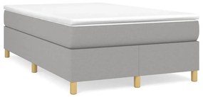 Box spring postel s matrací světle šedá 120x190 cm textil 3269690