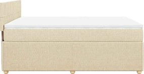 Box spring postel s matrací krémová 160x200 cm textil 3289812