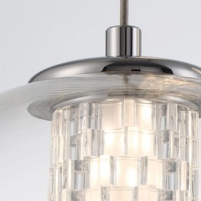 Designový lustr koule Eurofase Atomo Chrom LED 9W 3000K