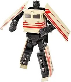 RAPPA Kovový robot rozložitelný lokomotiva béžová / od 3 let