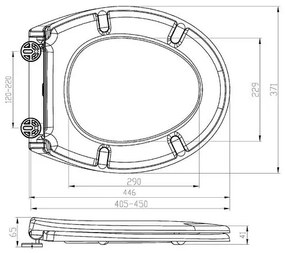 Sapho Darja WC sedátko Soft Close, duroplast, bílá 1703-504