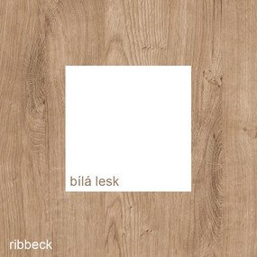 Obývací stěna LIVINIO | 4 díly | 376,5 cm | sestava C | V CENĚ LED LIŠTY | ribbeck/bílá lesk