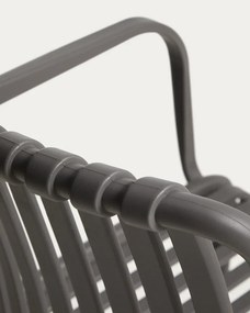 Tmavě šedá plastová zahradní židle Isabellini – Kave Home