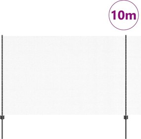 Hexagonální plot s podpěrou 10 x 1,5 m Ocel potažená PVC Šedá 3336833