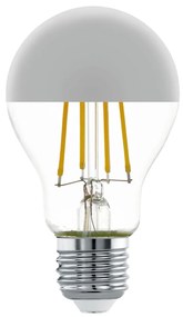LED žárovka E27 A60 čirá se stříbrným vrchlíkem LM_LED_E27 - 11834 - Eglo
