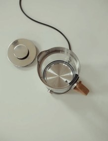 Skleněná rychlovarná konvice ve stříbrné barvě 1,2 l Emma – Stelton
