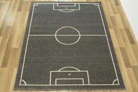 Dětský kusový koberec Emily Kids 2919A Fotbalové hřiště šedý Rozměr: 200x290 cm
