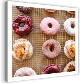 Obraz na plátně Barevné koblihy Donut Donuts - 50x50 cm