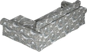Potah na pohovku IKEA Backabro rozkládací se šezlongem barva vícebarevná látka pletený vzor, vzorované