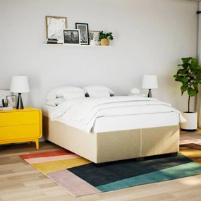 Rám postele bez matrace krémový 140 x 200 cm textil 3284483