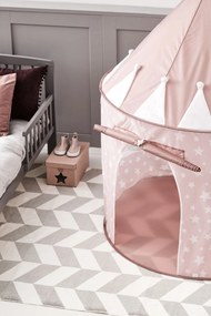 Kids Concept Dětský stan Pink Star Castle 130 cm, růžová barva, plast