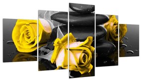 Obraz žlutých růží (150x80 cm)