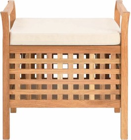 Úložná lavice 49 x 48 x 49 cm masivní ořechové dřevo 247609