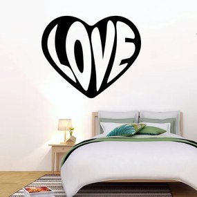 3D Srdce love - vinylová samolepka na zeď 100x82cm