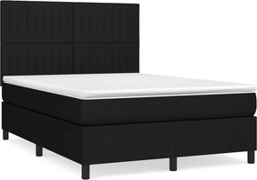 Box spring postel s matrací černá 140x200 cm textil 3141939