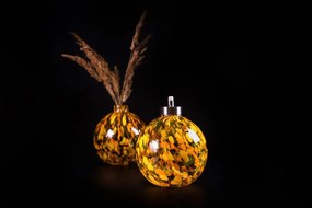 Skleněná olejová lampa SCUTI – Medově žlutá