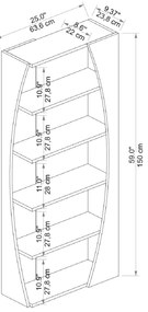 THERMI policový regál, borovice Atlantic / bílá