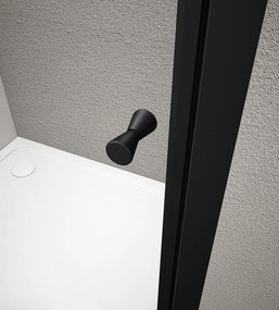 Aqualine Aqualine, AGGA BLACK čtvercová sprchová zástěna 800x800mm, čiré sklo, BLF808