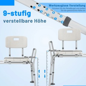 Costway Překládací lavice s výškovým nastavením a extra širokým sedákem