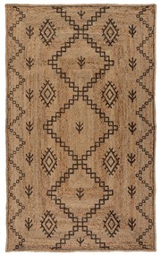 Flair Rugs koberce Kusový koberec Printed Jute Rowen Natural/Black Rozměry koberců: 120x170