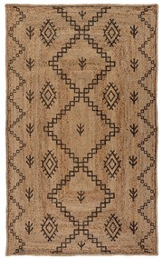 Flair Rugs koberce Kusový koberec Printed Jute Rowen Natural/Black Rozměry koberců: 160x230