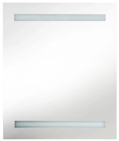 LED koupelnová skřínka se zrcadlem - 50x14x60 cm | zářivě šedá