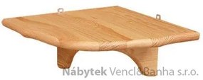 dřevěná rohová závěsná polička z masivního dřeva borovice drewfilip 67