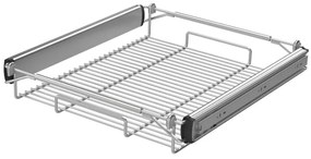 In-Design Polička na prádlo plný výsuv tlumené zavíráním stříbrná Šířka koše (mm): 480 mm, Minimální nastavitelná šířka: 540 mm, Maximální nastavitelná šířka: 700 mm