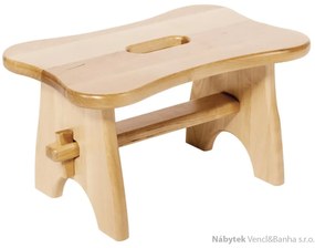 dřevěná dětská stolička Footstool z masivního listnatého dřeva elm