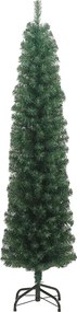 Úzký umělý vánoční stromek se stojanem zelený 180 cm PVC 320950