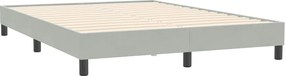 Box spring postel s matrací světle šedá 160x210 cm samet 3316599