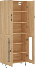 Skříň highboard dub sonoma 69,5 x 34 x 180 cm kompozitní dřevo 3198068