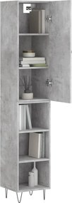 Skříň highboard betonově šedá 34,5x34x180 cm kompozitní dřevo 3199013