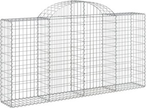 Klenuté gabionové koše 11ks 200x30x100/120cm pozinkované železo 3146119