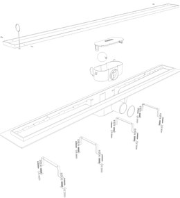 HOPA Odtokový žlab STANDARDline BLACK Rozměr A - 80 cm, Varianta roštu - Harmony - OLPZLABST79BH