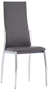 Jídelní židle 4 ks šedé umělá kůže,  281657