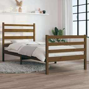 vidaXL Rám postele masivní borové dřevo 100 x 200 cm medově hnědý