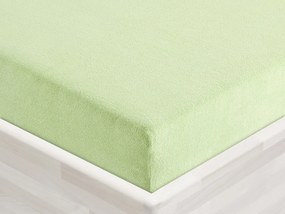 Froté napínací prostěradlo FR-018 Pastelově zelené 180 x 220 - výška 20 cm