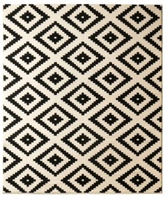 Krémovo-černý koberec Hanse Home Hamla Diamond, 120 x 170 cm