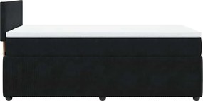 Box spring postel s matrací černá 90x190 cm samet 3289910